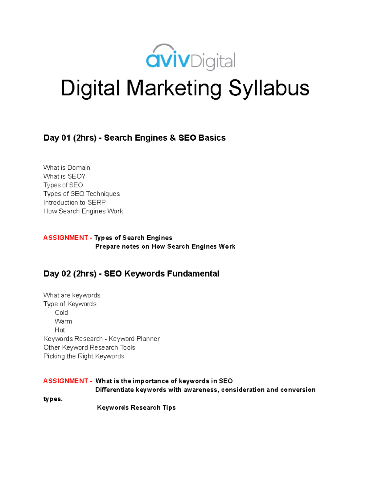 Digital Marketing Syllabus (DMP 101): Comprehensive Course Overview ...