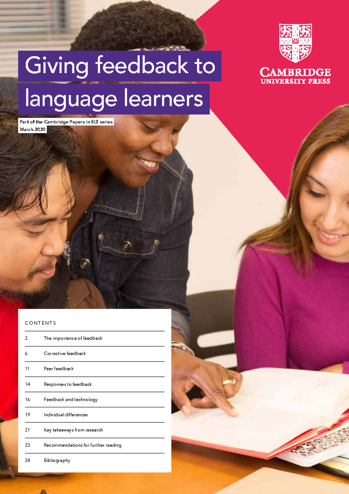 Giving Feedback to Language Learners: Insights from ELT Research - Studocu