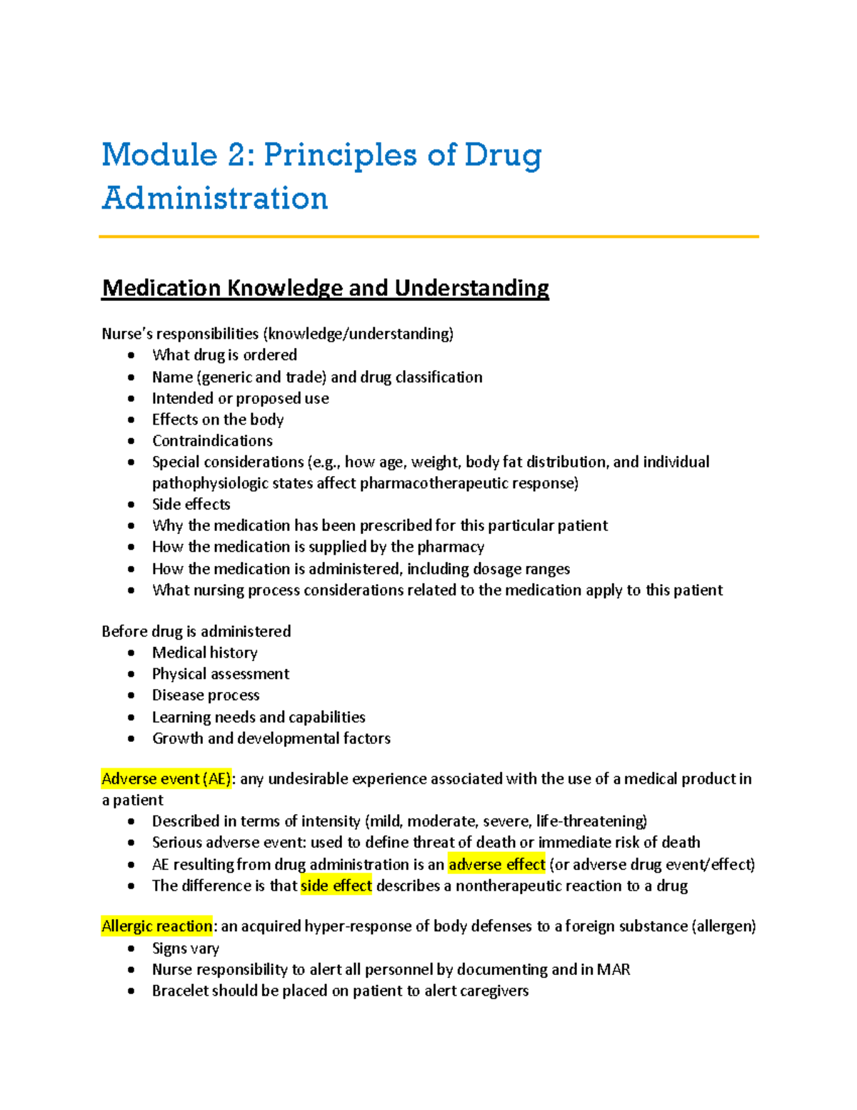 Module 2 PHAR 202 - Chapter 2 Pharmacology Study Notes - Studocu