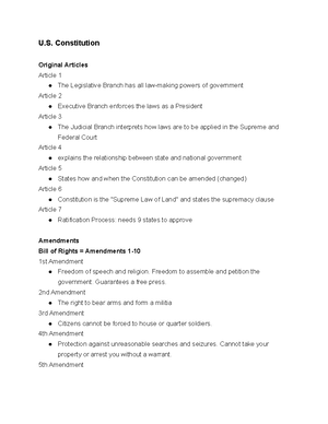 Required Documents Cheat Sheet - AP U. Government: Foundational ...