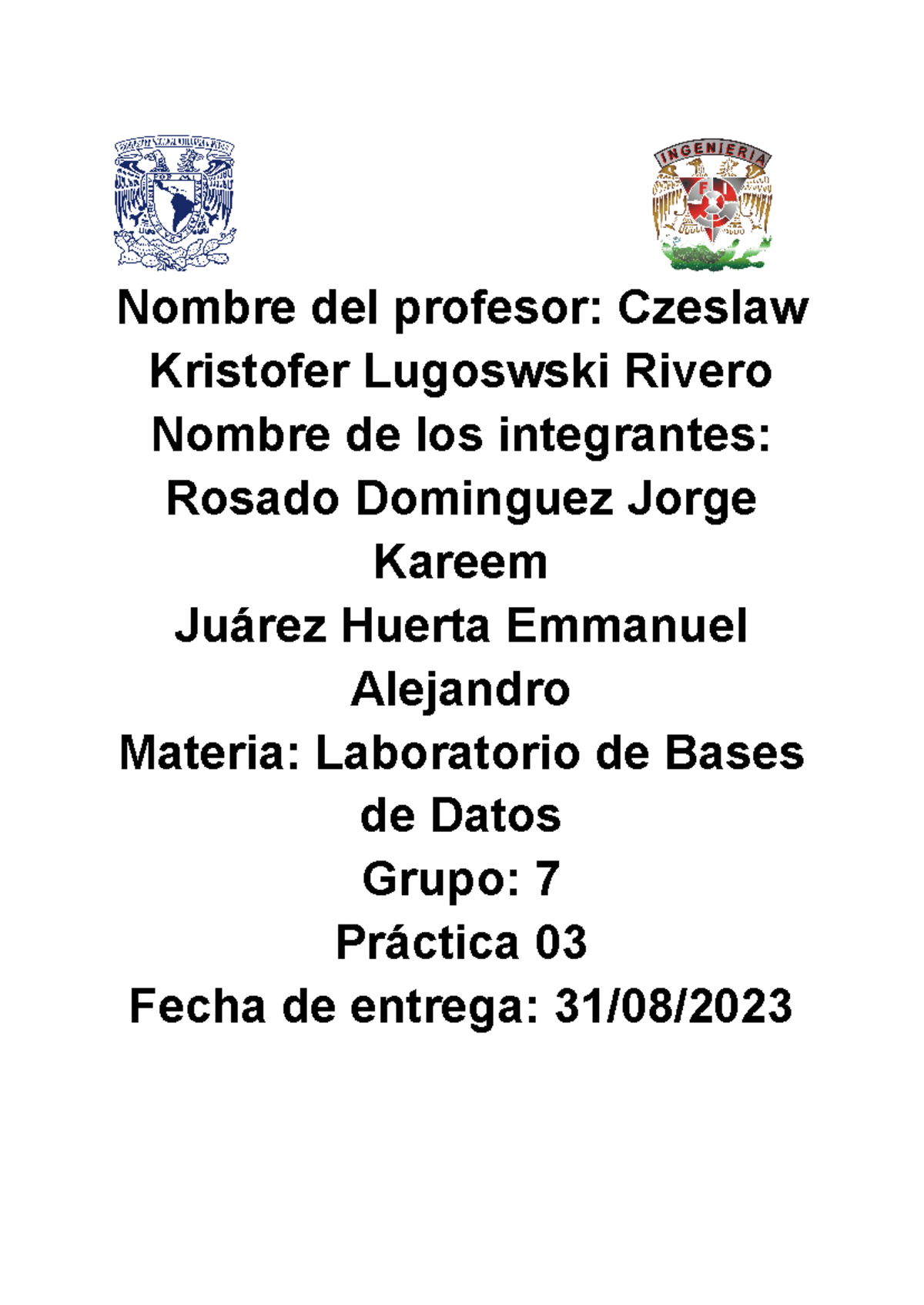 Práctica 03 - Diseño de Modelos ER con Notación CHEN - Laboratorio de ...