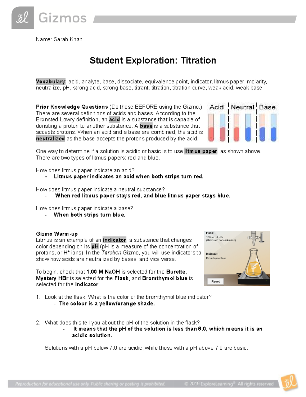 Exploring Titration Techniques with Gizmo Lab: Key Concepts and ...