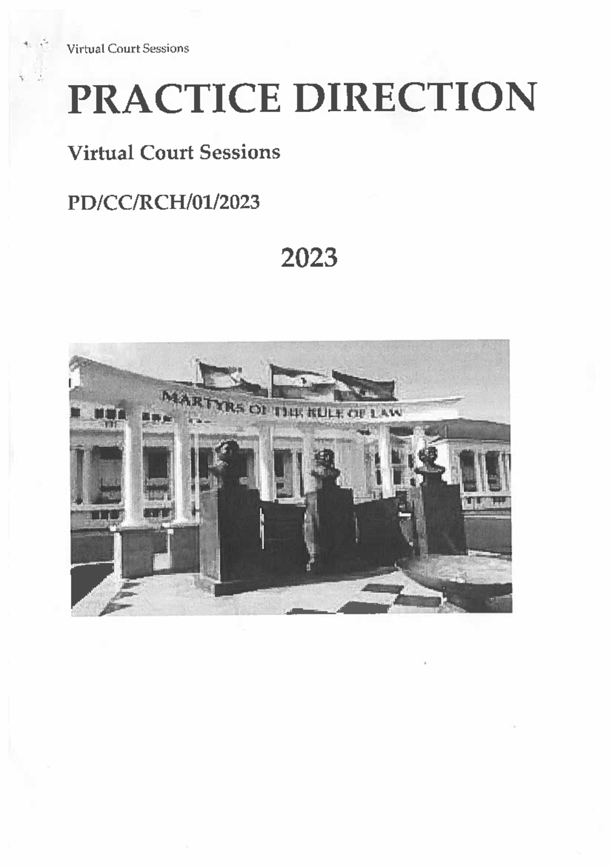 Practice Direction: Virtual Court Sessions 2023 Guidelines - Studocu