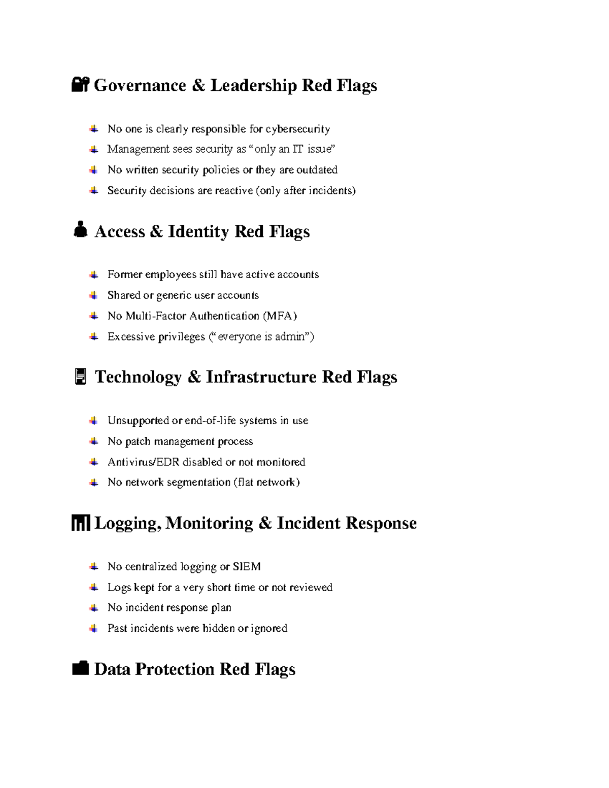 Cybersecurity Red Flags: Identifying Risks and Warning Signs - Studocu