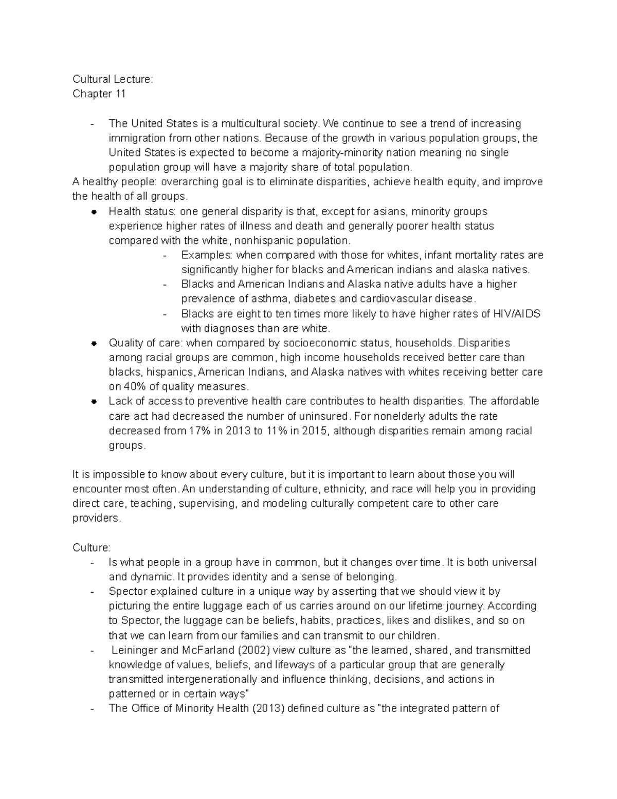 Cultural Lecture - Fall Level 1 2022: Understanding Multicultural ...