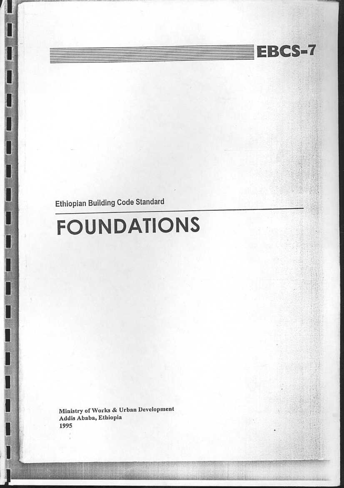 EBCS-7: Ethiopian Building Code Standards on Foundations - Studocu