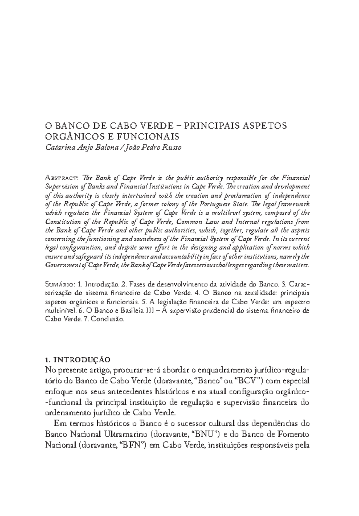 CBV - Basileia III: Aspectos Organizacionais do Banco de Cabo Verde ...