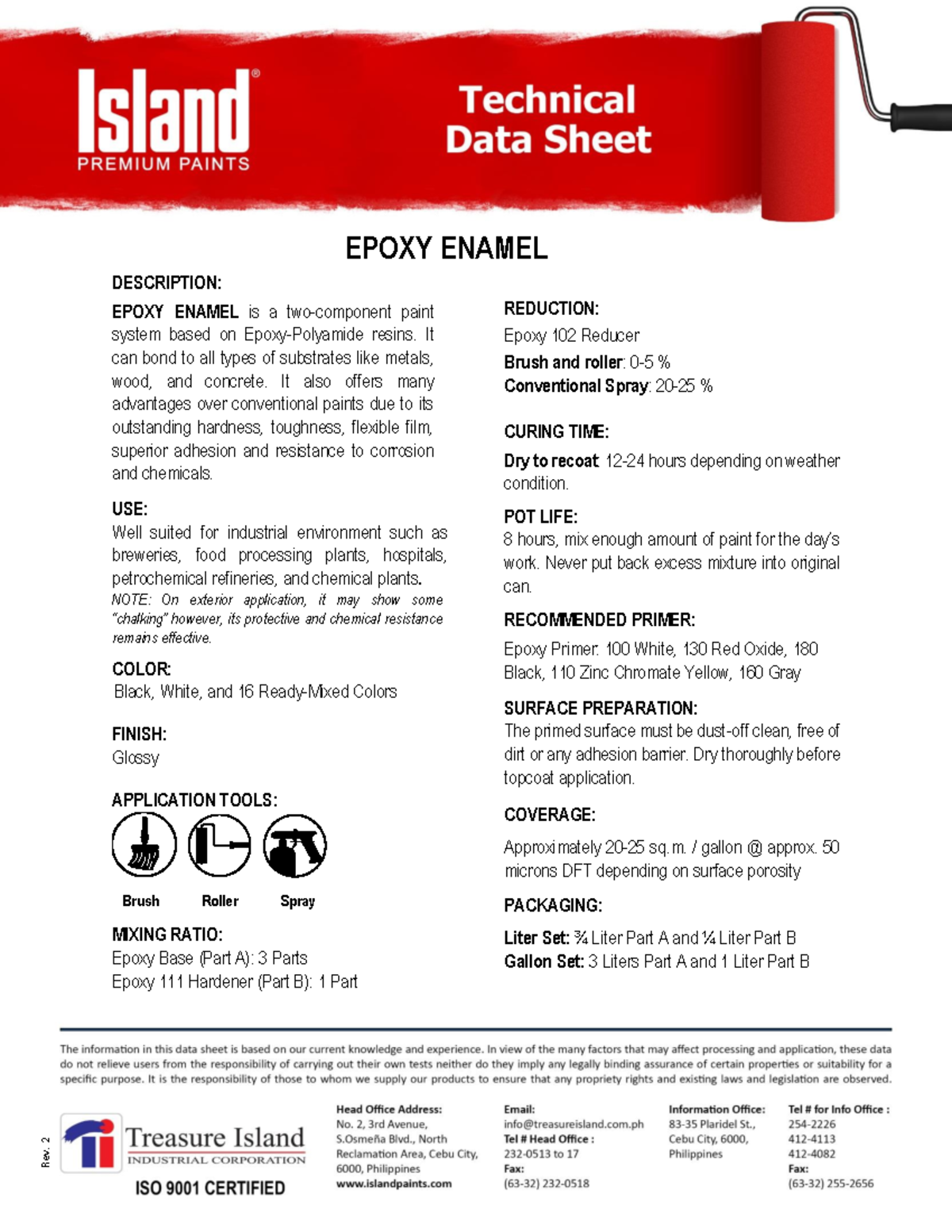 Epoxy Enamel TDS Rev 2: Comprehensive Technical Data Sheet - Studocu