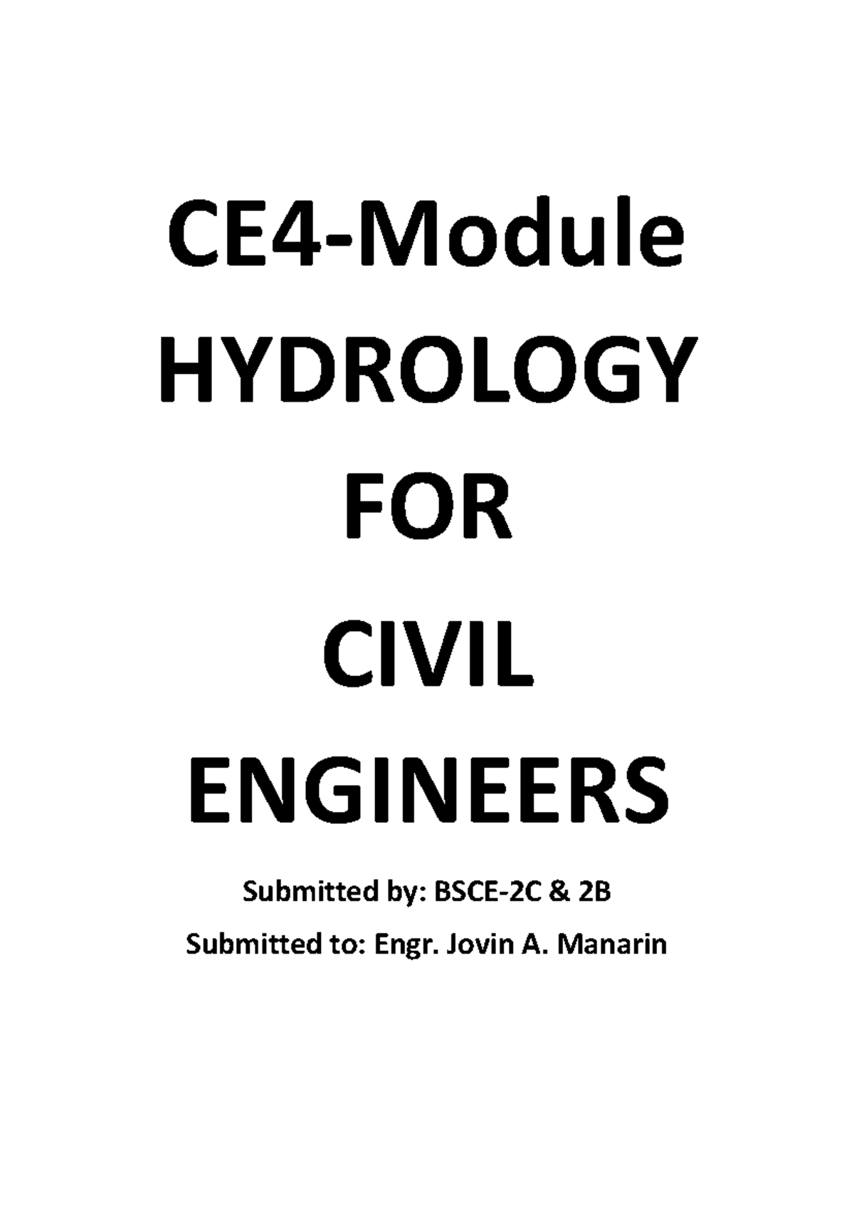 CE4- Hydrology Module Notes for Civil Engineers - Studocu