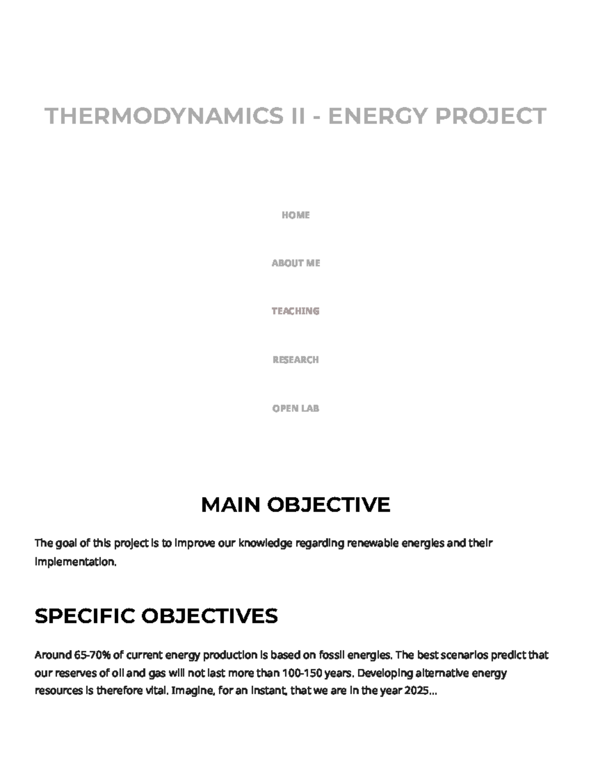 MECH 351 Energy Project: Renewable Energy Solutions for 2075 - Studocu