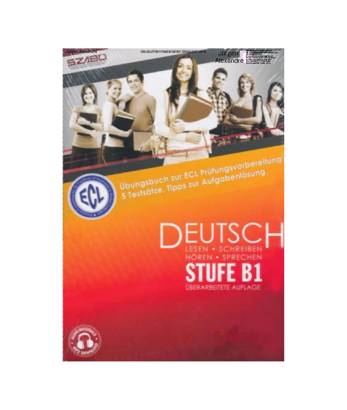 ECL Deutsch Stufe B1 - hellp - EUROPEAN CONSORTIUM FOR THE CERTIFICATE ...