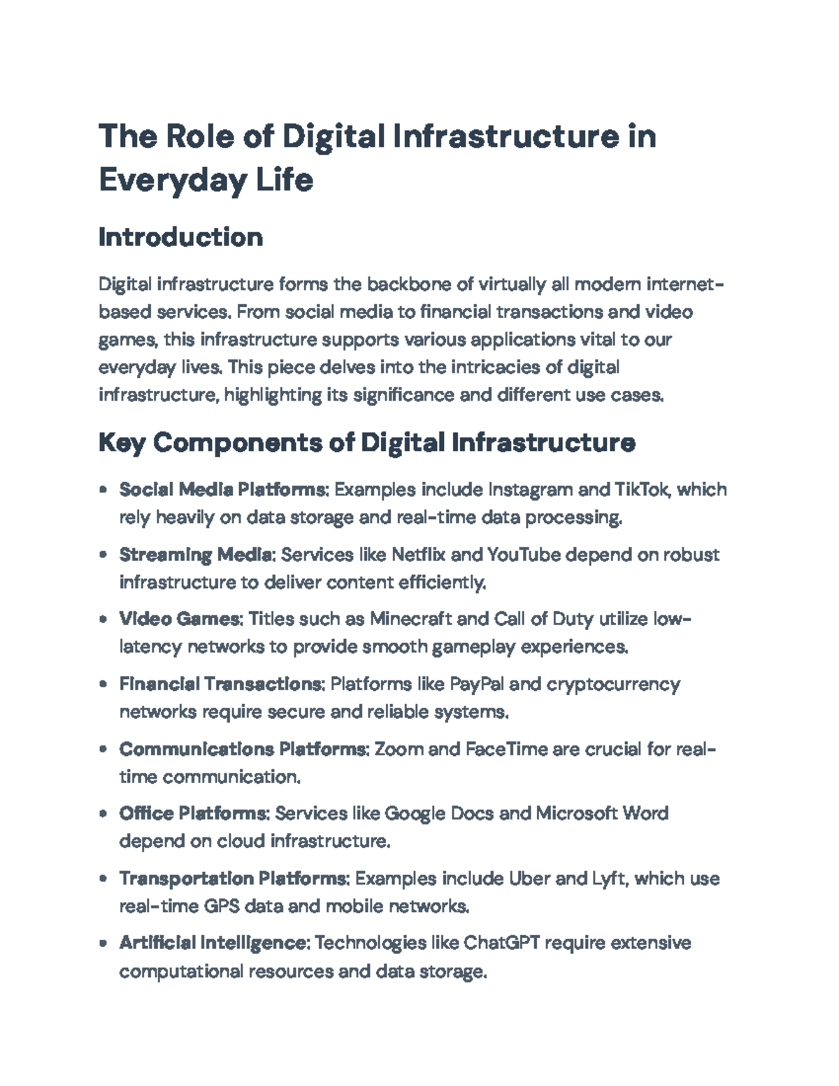 The Role of Digital Infrastructure in Everyday Life and Its Impact ...