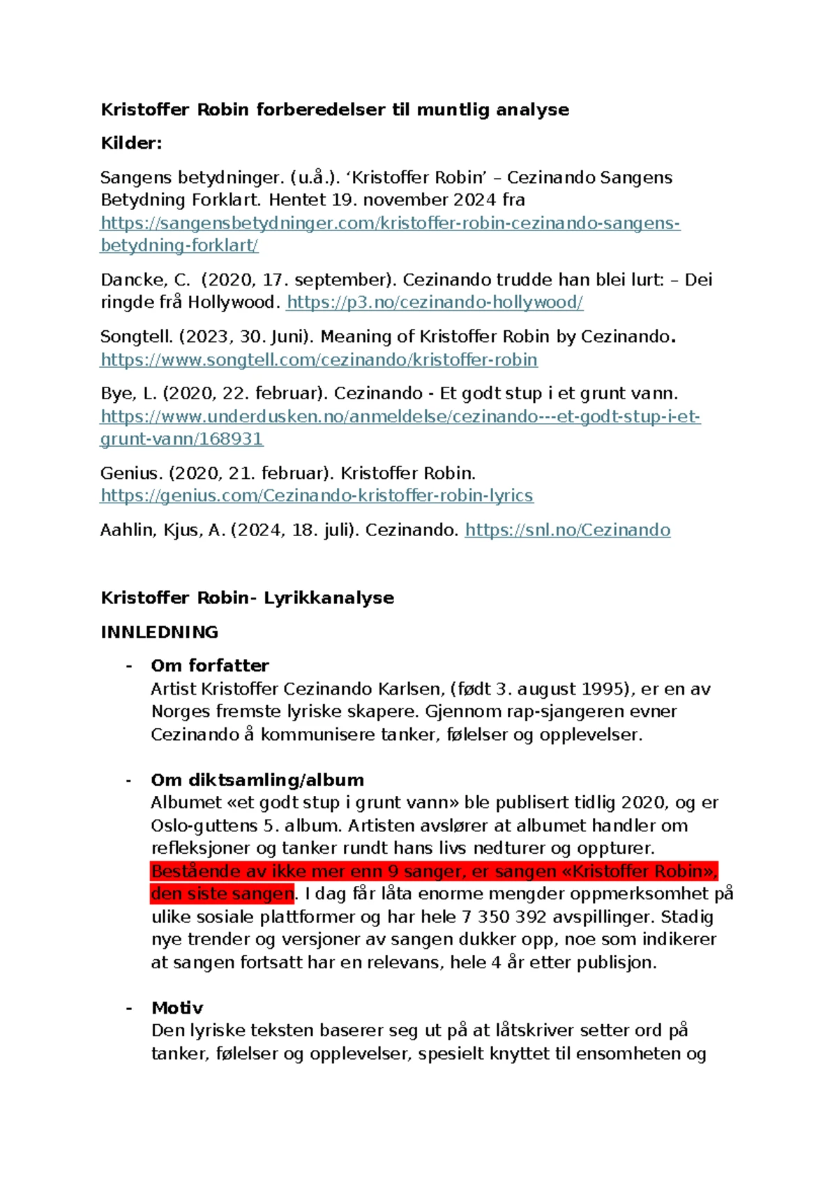 Visuelle Virkemidler i Bildekomposisjon: En Analyse av Uttrykk - Studocu