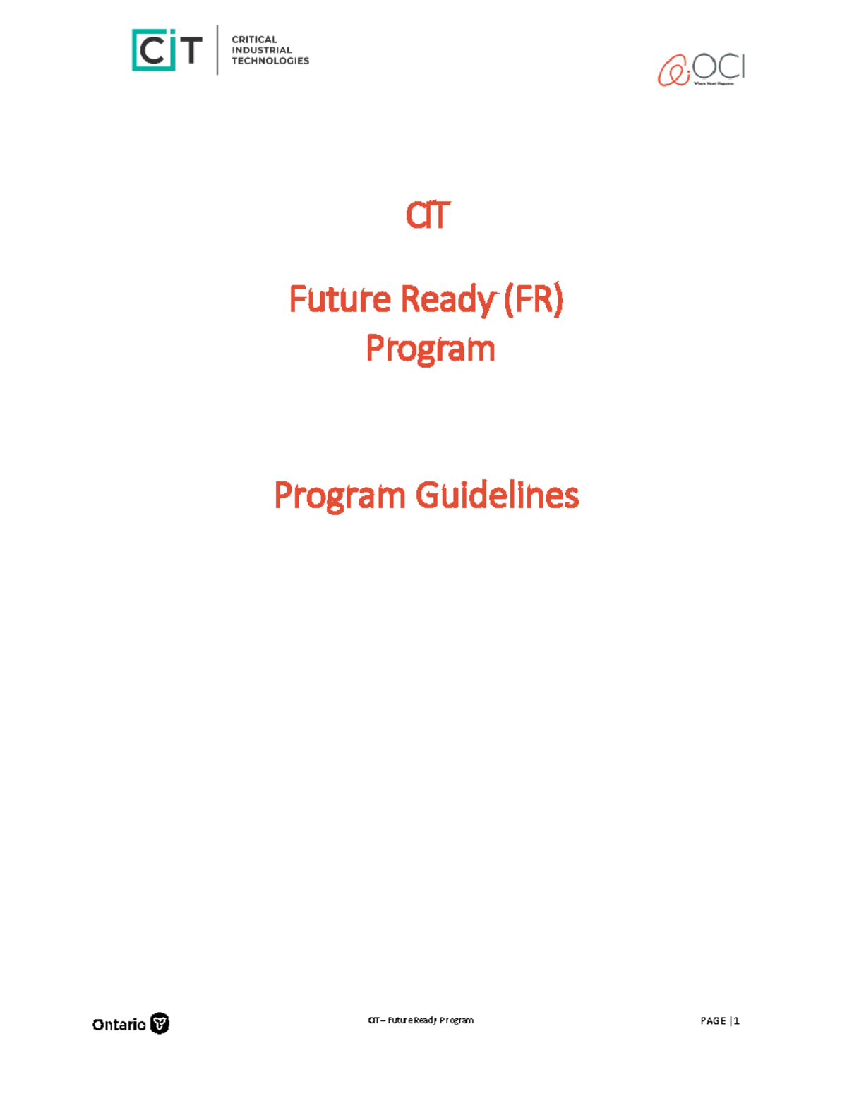 CIT Future Ready Program Guidelines April 2024 1 - CIT Future Ready (FR ...