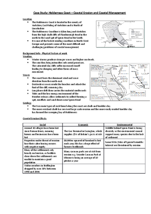 Holderness Coastal Management - Easington Easington Case Study ...