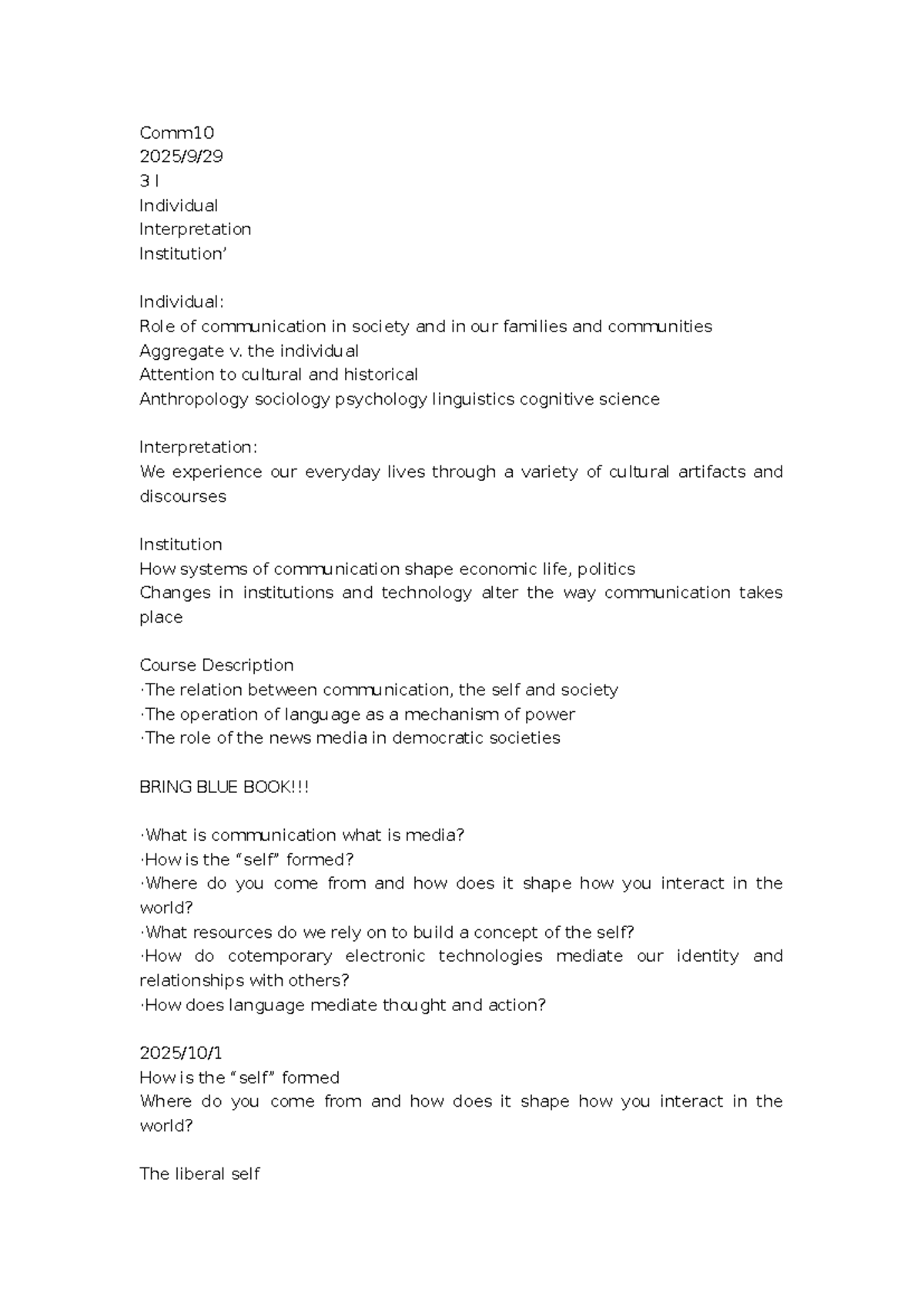 Comm10 3I Individual Interpretation: Communication's Role in Society ...