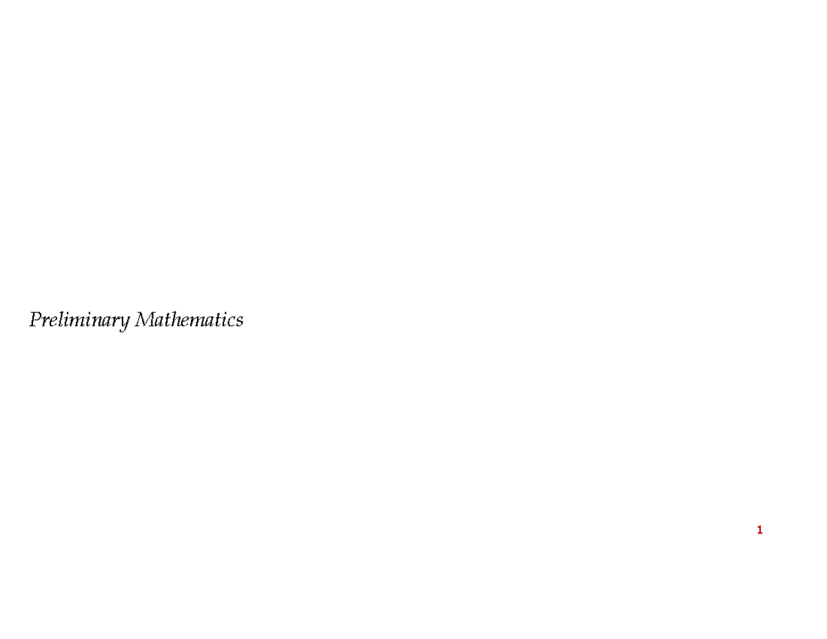 Lecture 1: Preliminary Mathematics 1 - Vectors and Their Properties ...