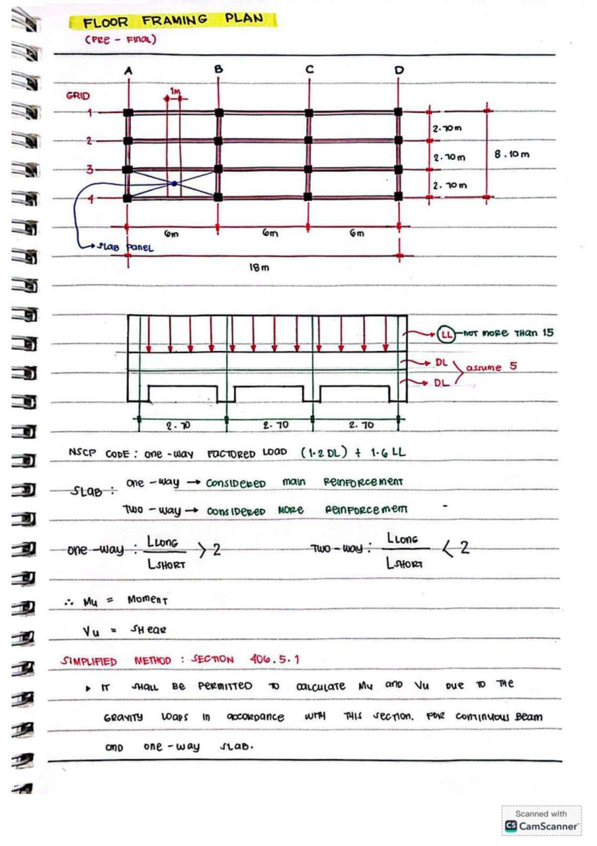 FLOOR FRAMING PLAN (PRE-FINAL) - NSCP CODE & DESIGN ANALYSIS - Studocu