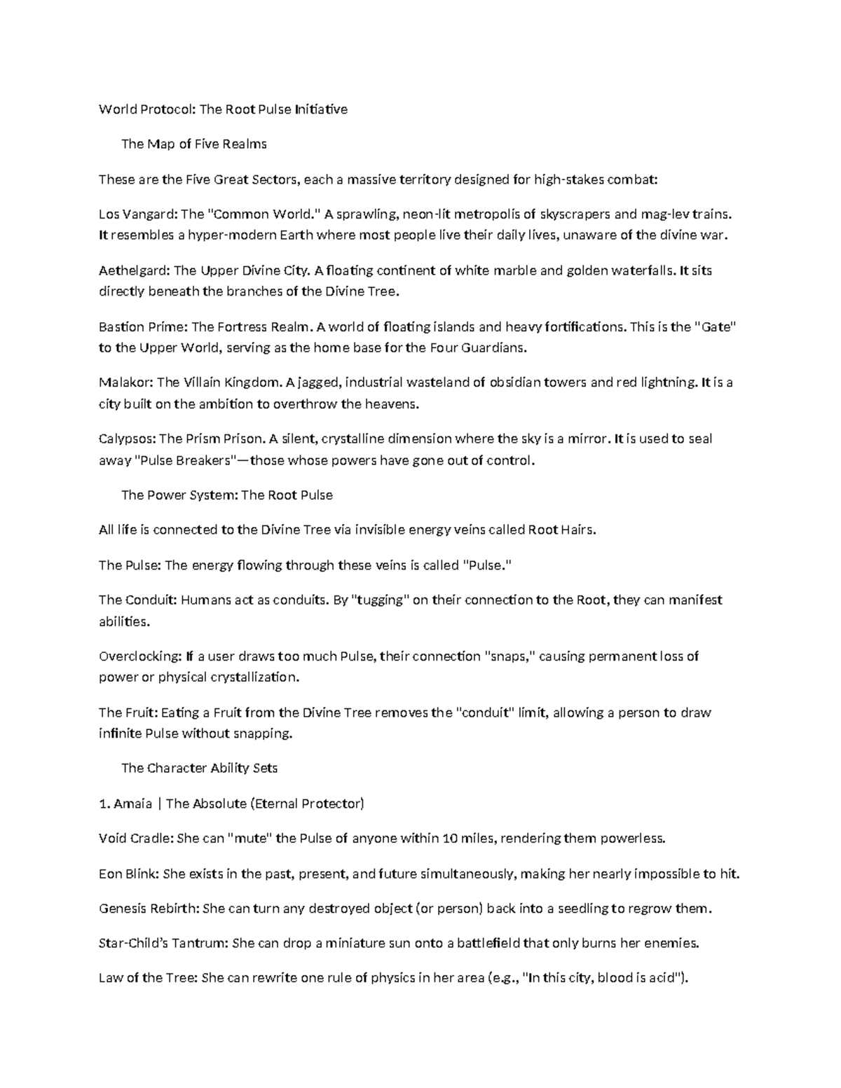 World Protocol: The Root Pulse Initiative Overview and Character ...