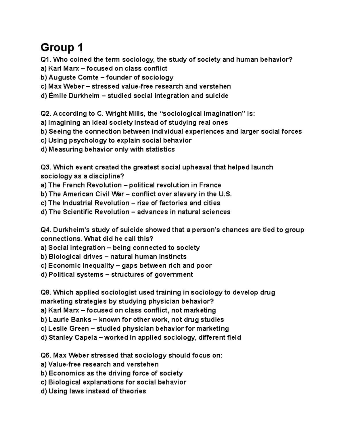 Sociology Exam Prep: Key Questions & Concepts for 14th Edition - Studocu