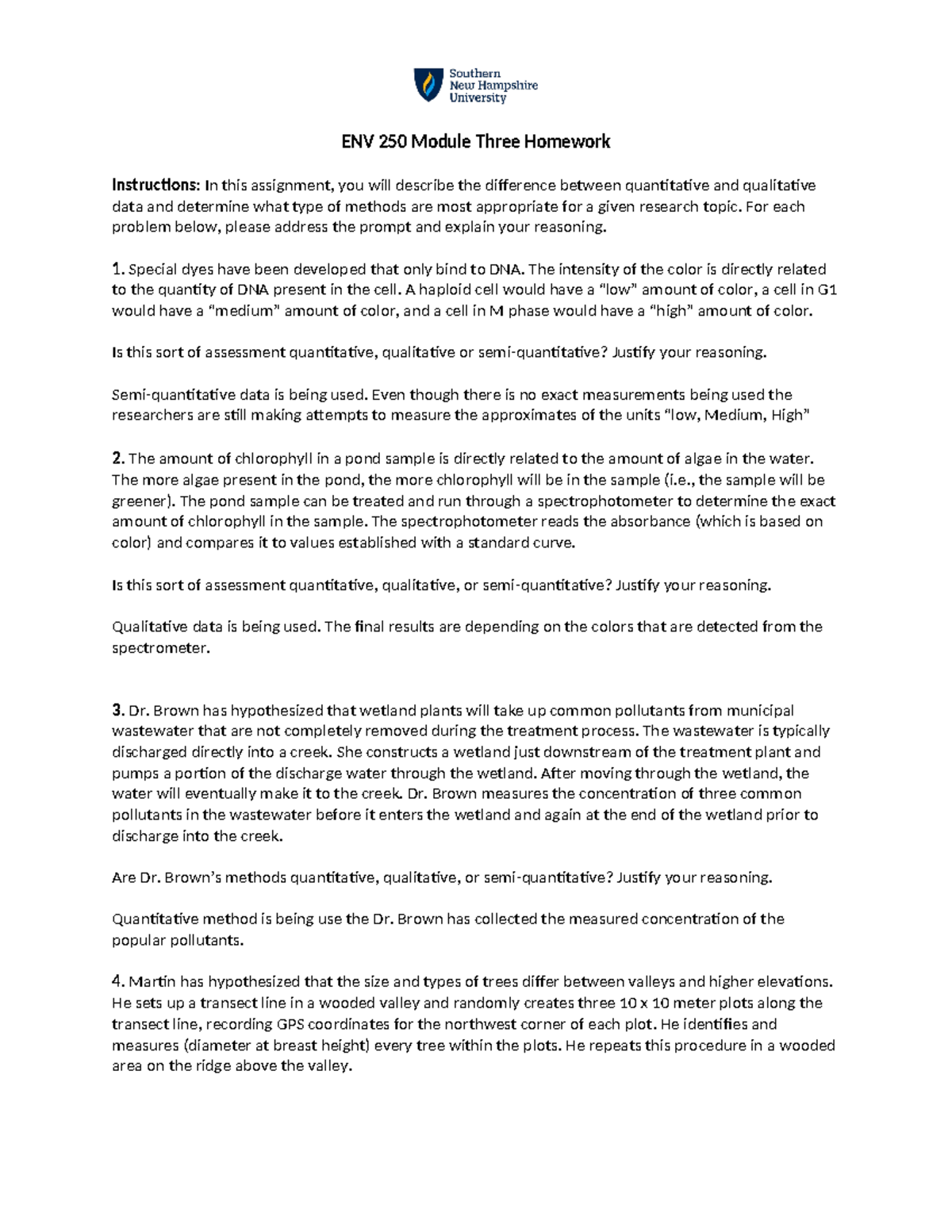 ENV 250 Module Three Homework Done - ENV 250 Module Three Homework ...