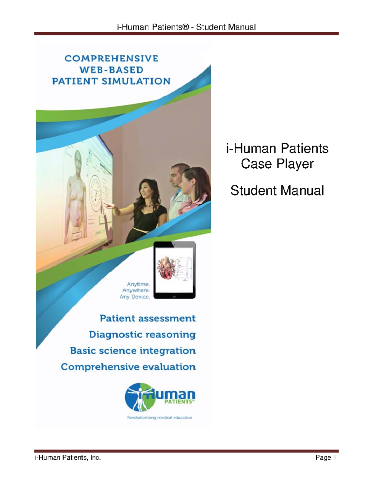 NURS 6512 i-Human Patients Case Player: Student Manual Guide - Studocu