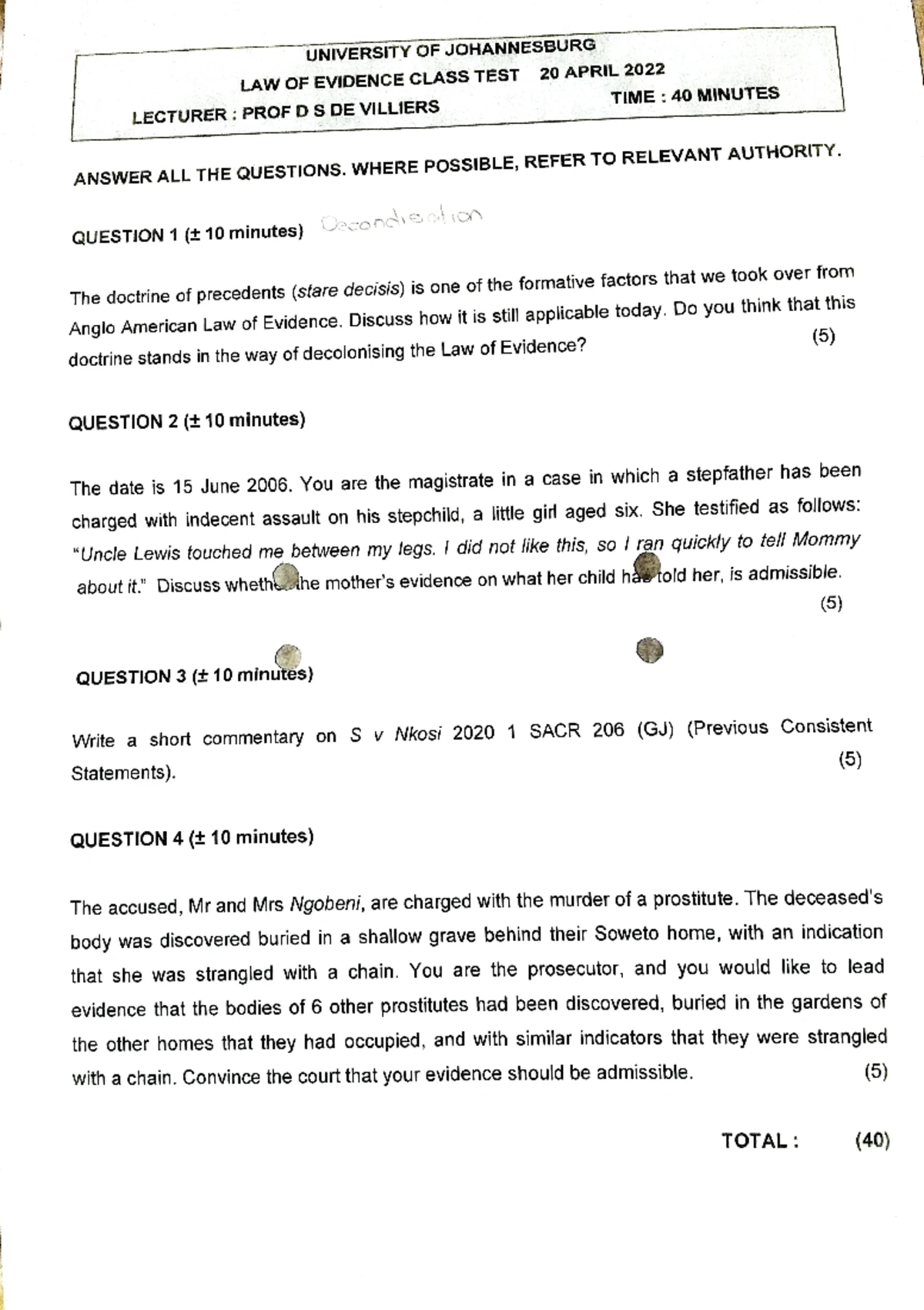 Charge sheet and indictment - NOTES Criminal Procedure 2 CMP301-A 1 ...