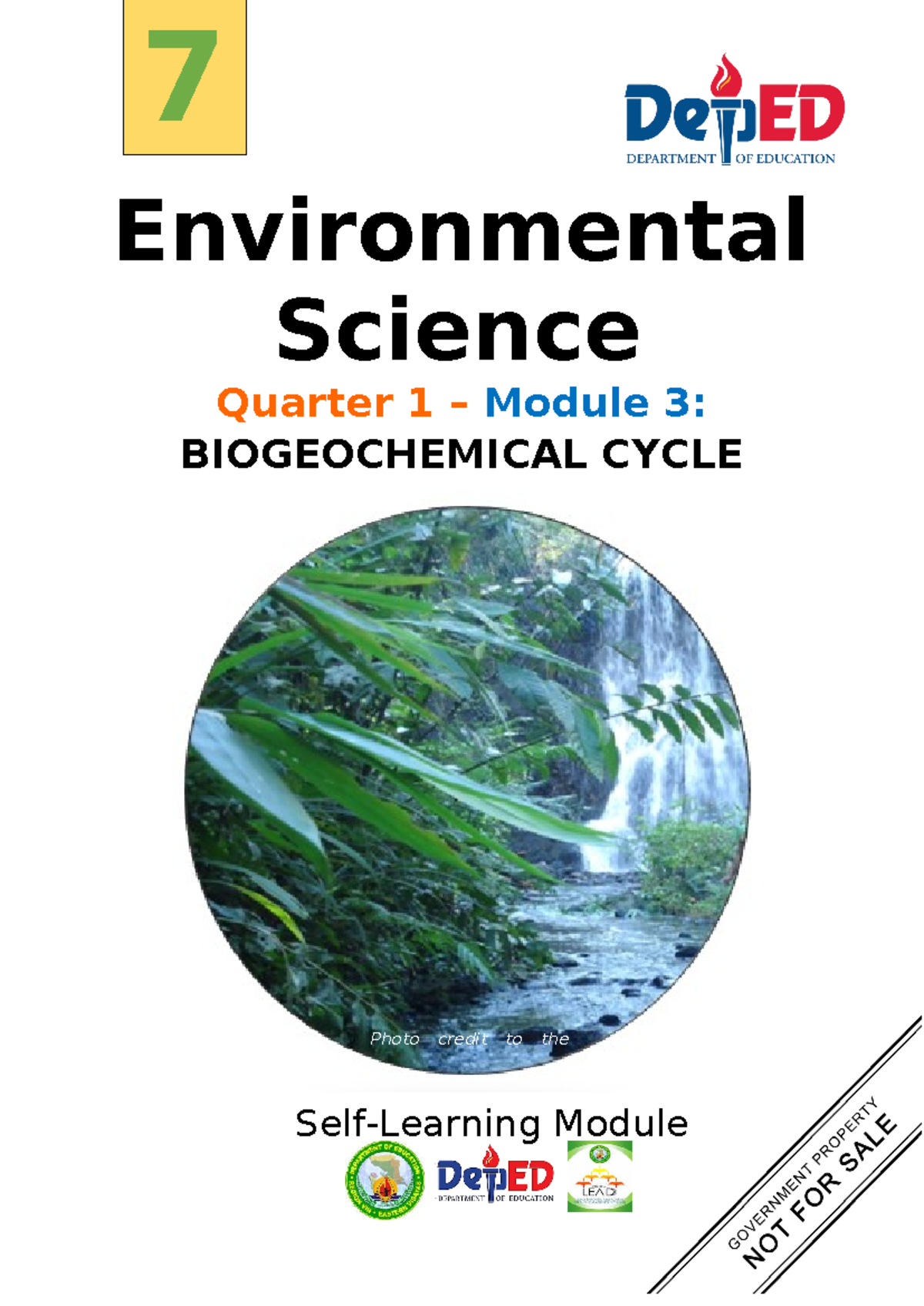 SLM Envi Sci Q1 Week 4-5: Biogeochemical Cycles Module - Grade 7 - Studocu