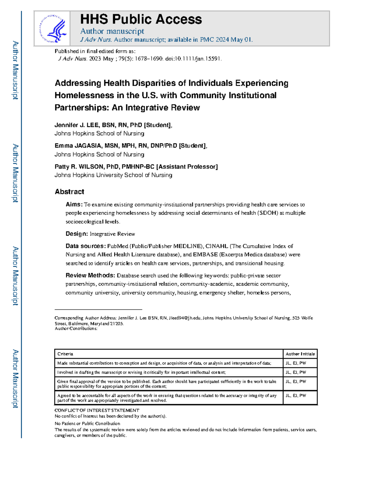 HHS 2023 Final Exam: Addressing Health Disparities in Homelessness ...