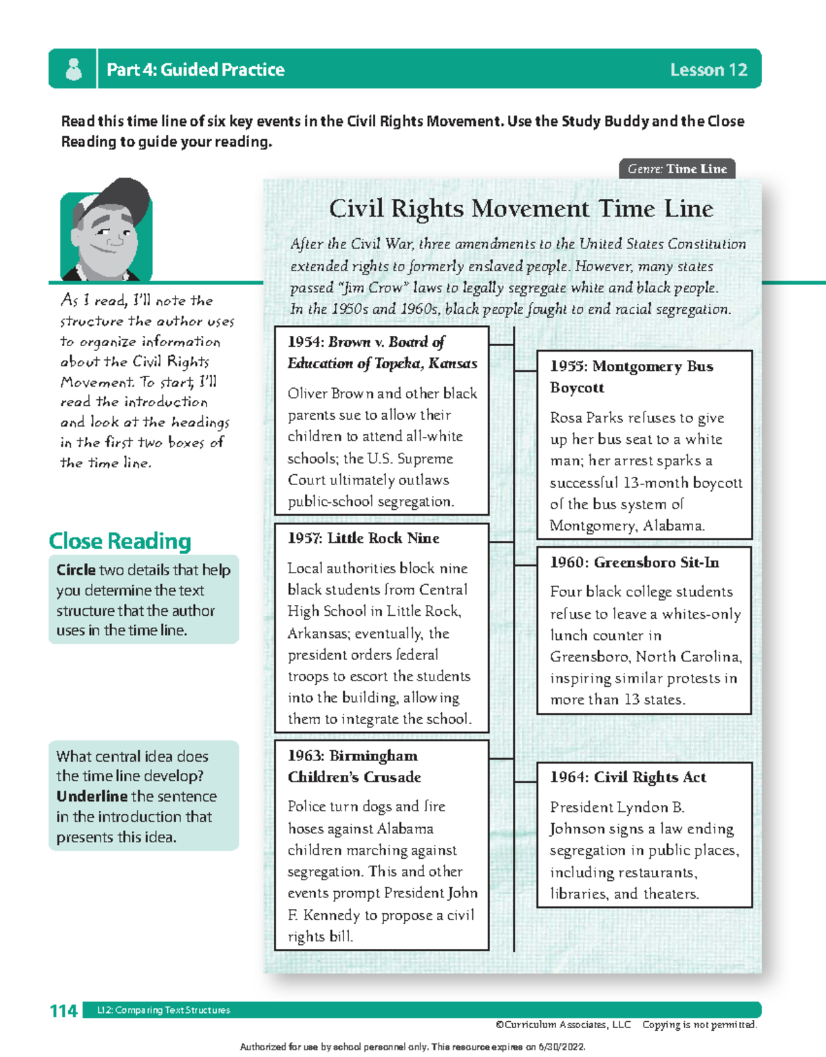 Comparing Text Structures: Civil Rights Movement (L12) - Studocu