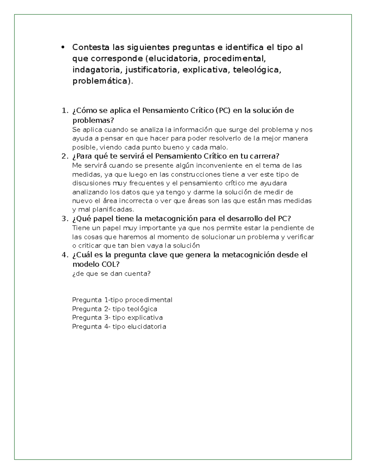 FORO01: Análisis del Pensamiento Crítico y Metacognición en Problemas ...