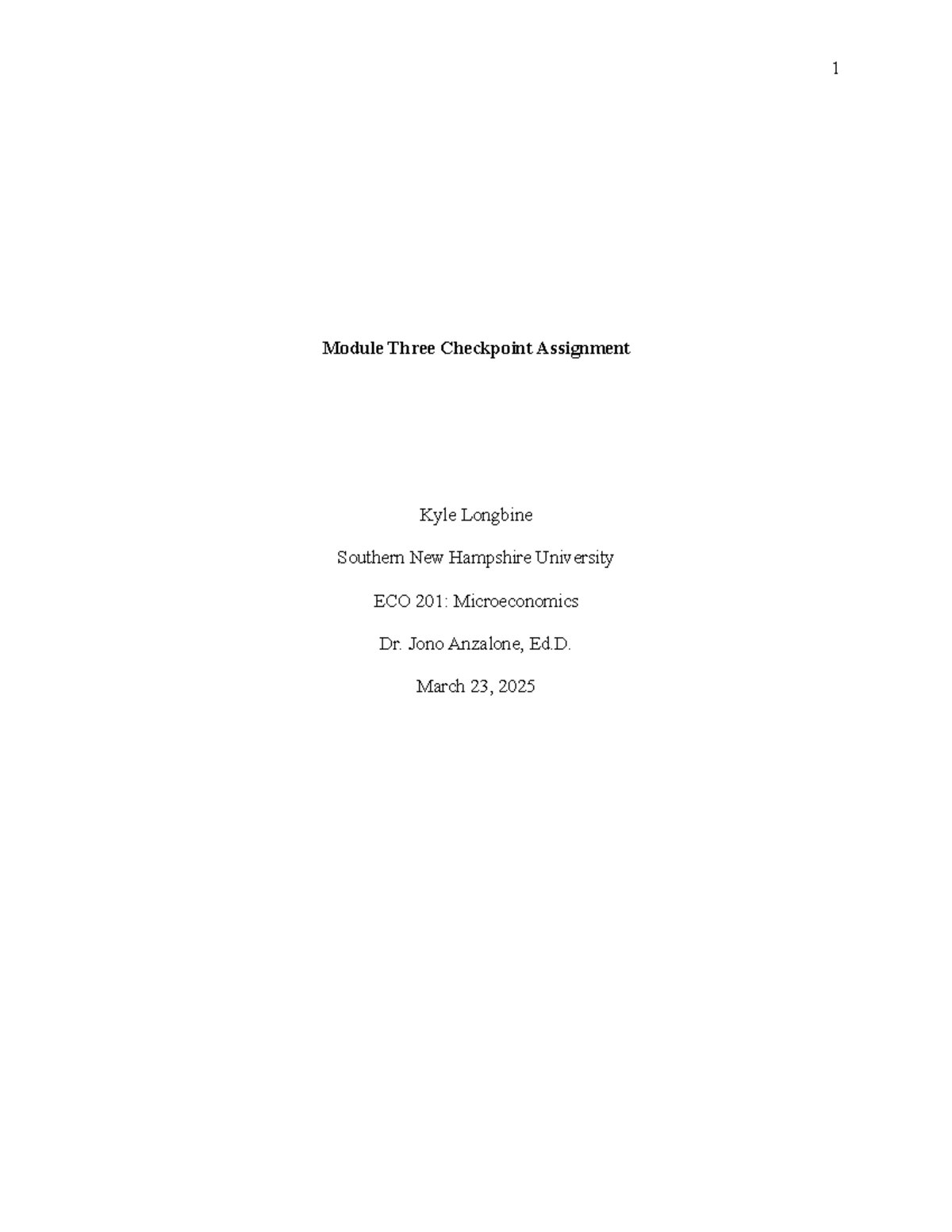 ECO 201 Module Three Checkpoint Assignment Template - Module Three ...