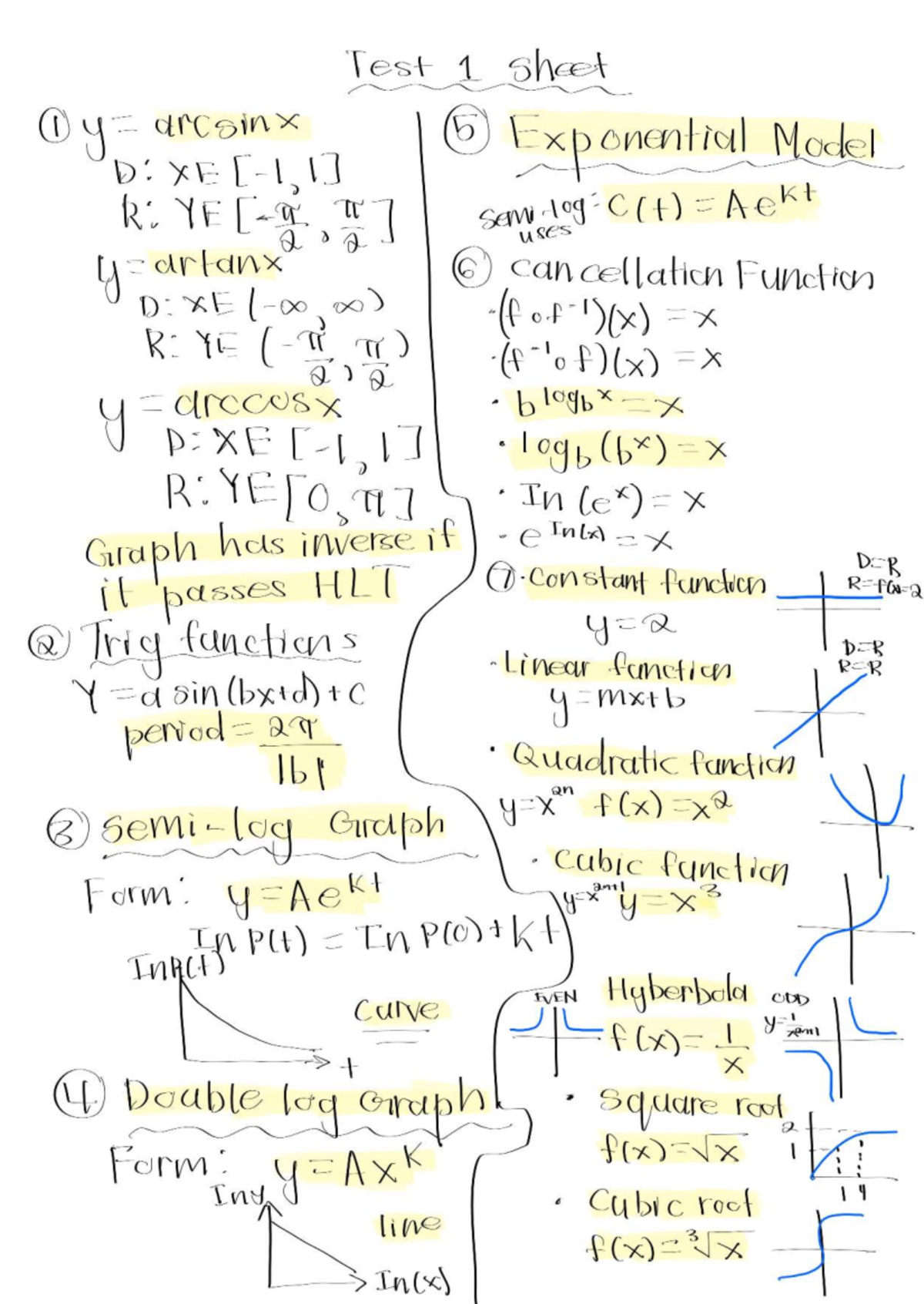 Test 1 Review: Exponential & Logarithmic Functions (CHEM 15) - Studocu