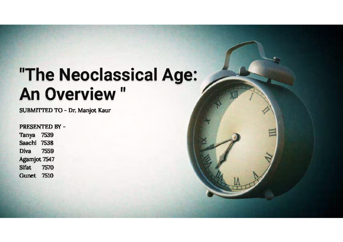 Exploring Neoclassicism in Literature: Origins, Themes, and Impact ...