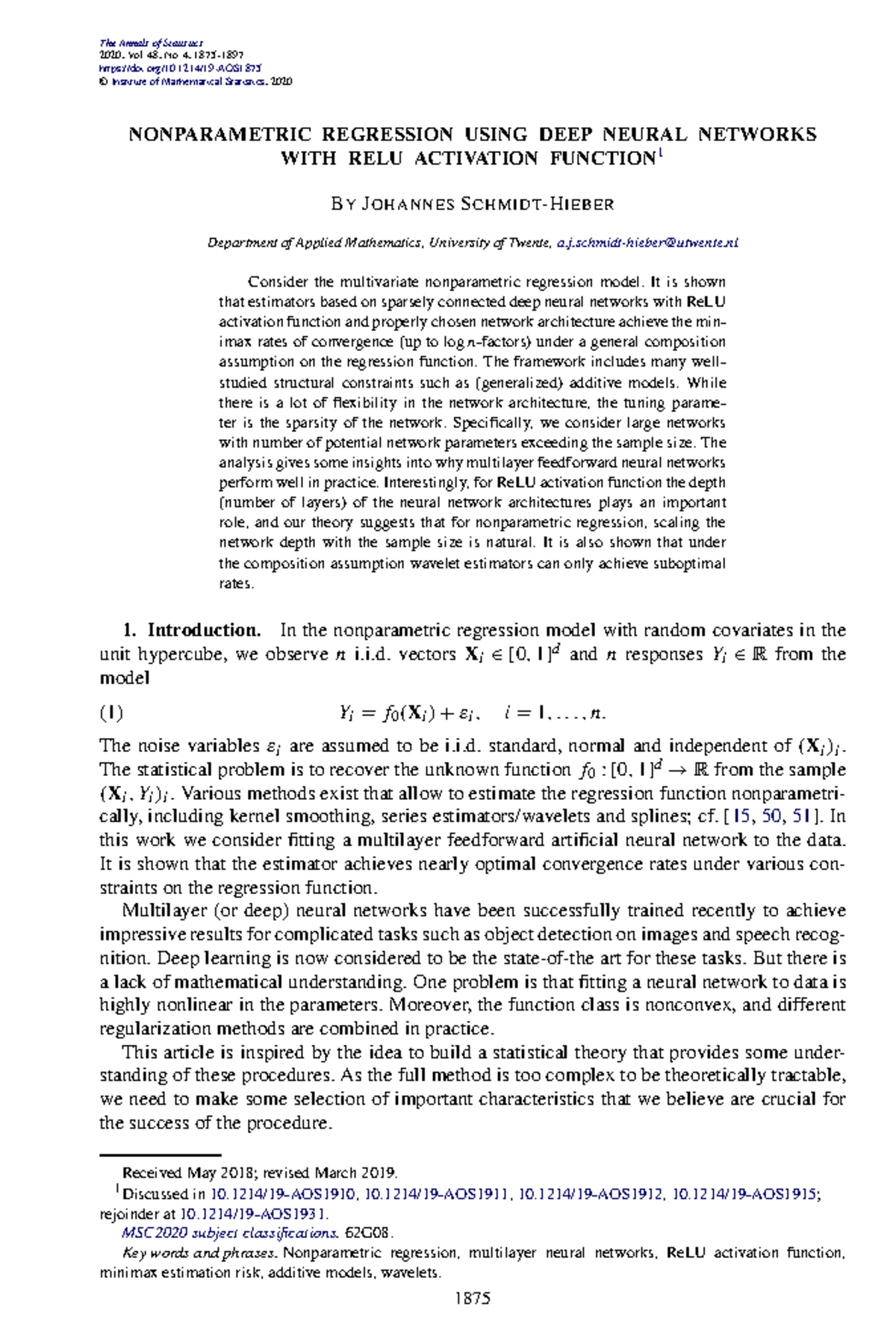 19-AOS1875 - bao cao ve du an - The Annals of Statistics 2020, Vol. 48 ...