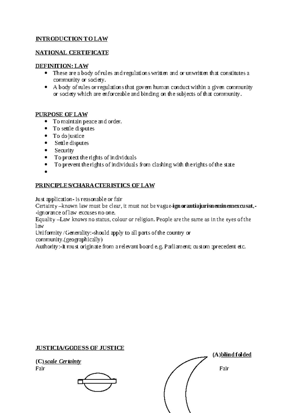 Introduction to Law: Key Concepts and Principles - Studocu