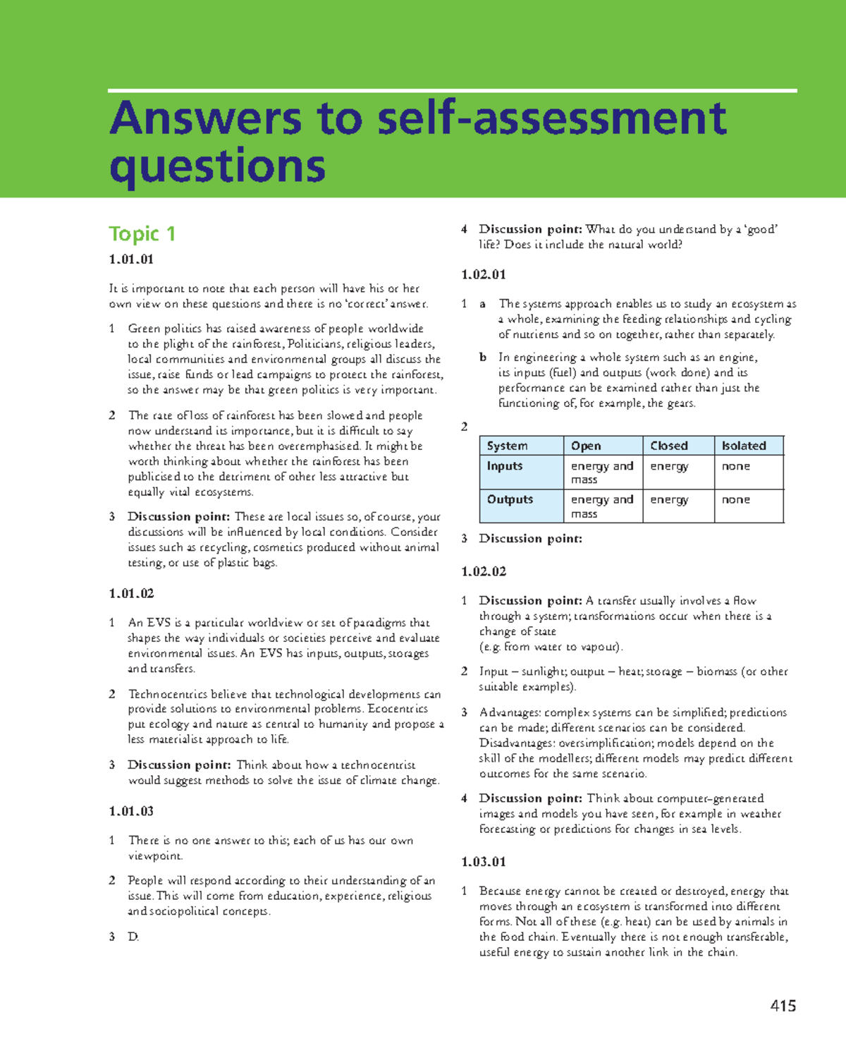 IB ESS2TR Assessment: SAQs and Practical Tests Guide - Studocu