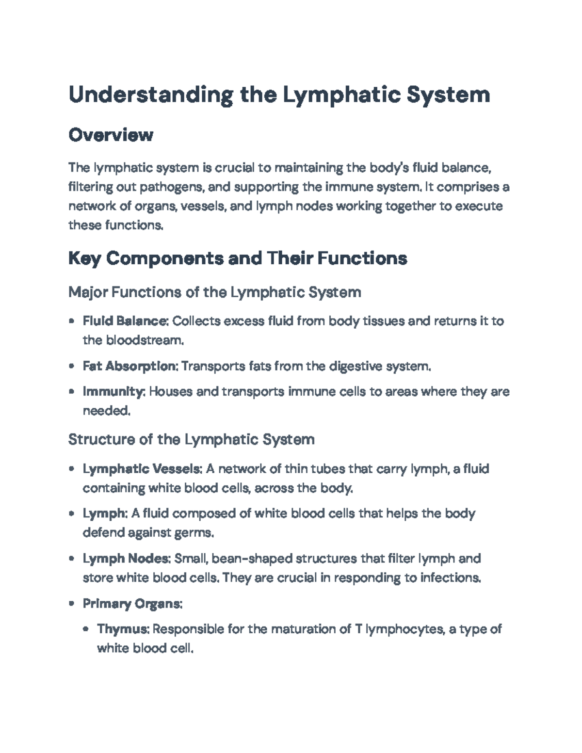 Understanding the Lymphatic System: Functions and Components ...