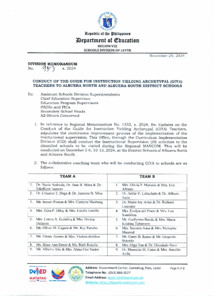 Narrative- Report Template - Republic of the Philippines Department of ...
