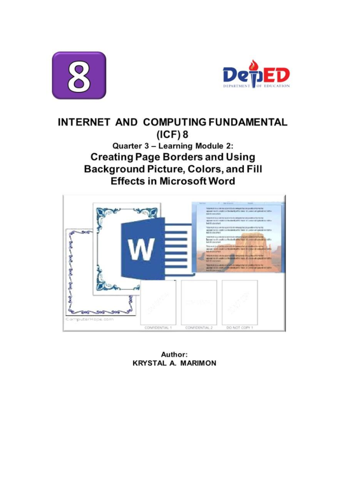Elective 8 ICF 8 Q3 Module 2: Effects in Microsoft Word Tutorial - Studocu
