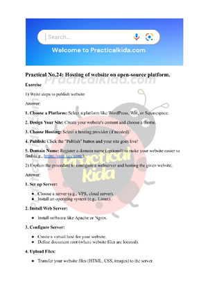 Practical No.16 WPD - and R Search Welcome to Practicalkida Practical No: Work with different ...