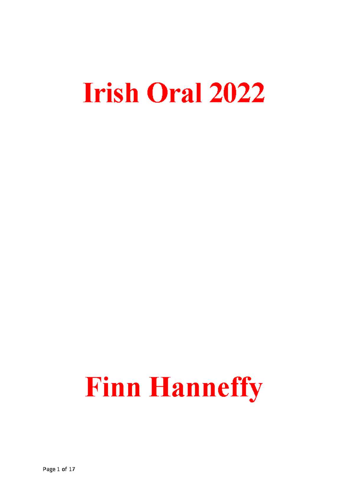 Comprehensive Guide to Irish Oral Exam (2022) - Full Marks Achieved ...