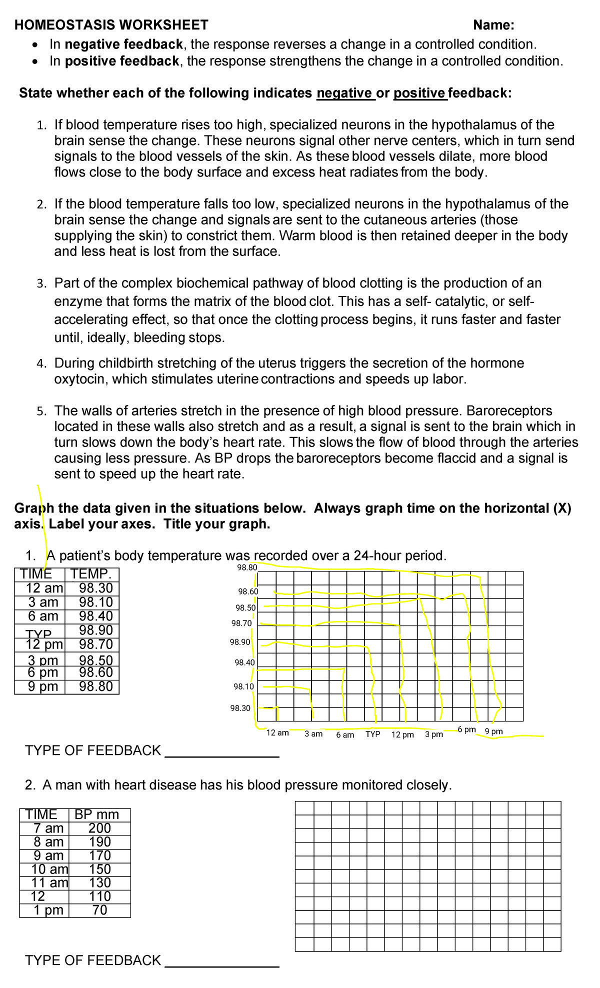 sarah- Homeostasis - Negative & Positive Feedback - HOMEOSTASIS ...