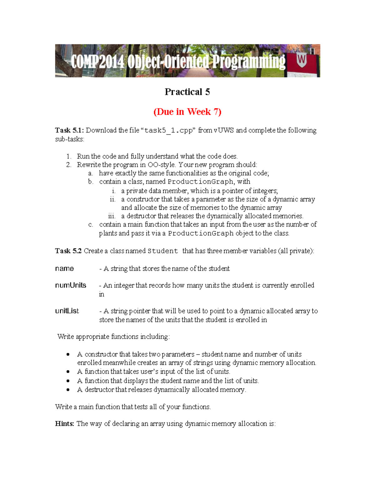 19283512 - Practical 5: ProductionGraph & Student Class Implementation - Studocu