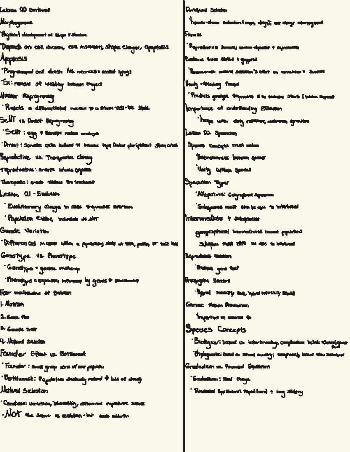 Evolution and Artificial Selection: Insights from Lessons 20-21 - Studocu