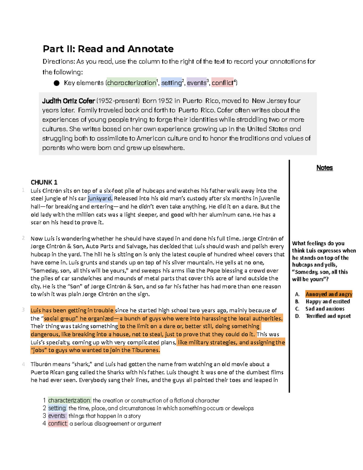 Part II: Annotations and Analysis of "Catch the Moon" (ENG 101) - Studocu