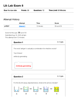 Lab exam 2 micro - lab exam 2 - L2: Lab Exam 2 Due No due date Points ...
