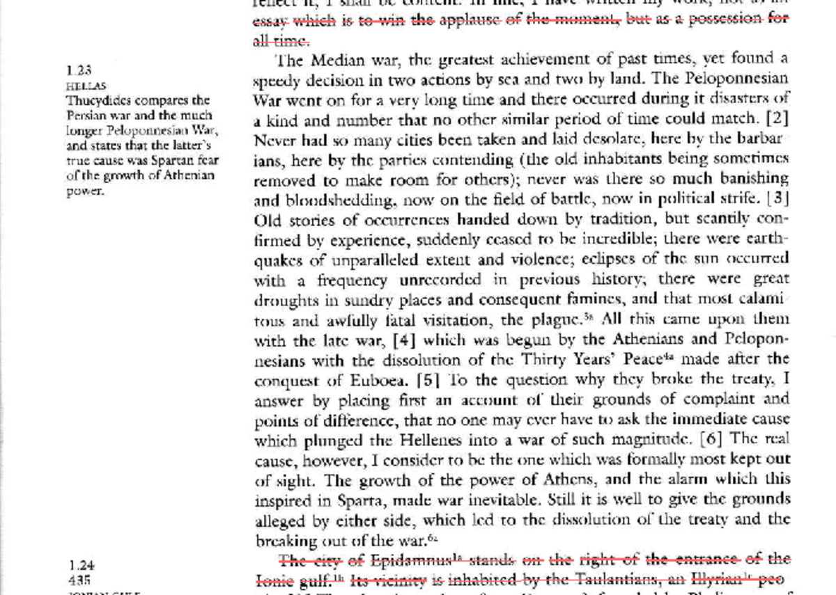 Speech of Pericles: Strategic Insights for the Peloponnesian War (432 ...