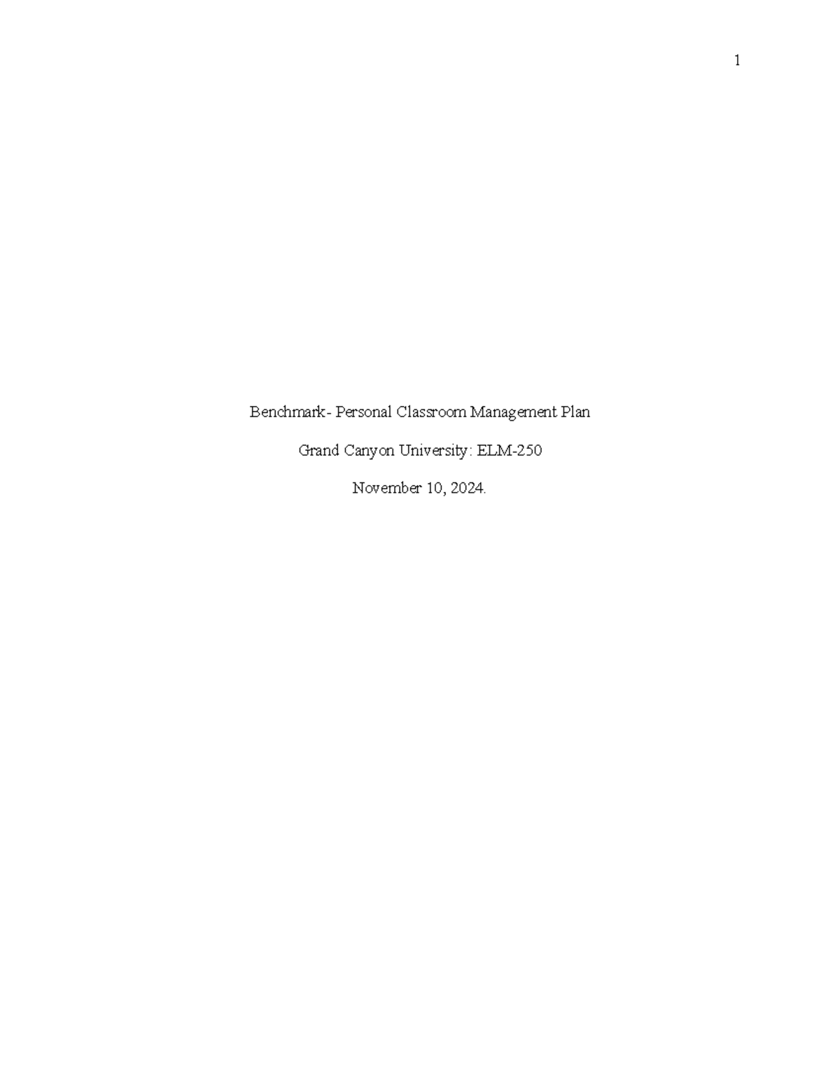 Benchmark ELM 250 Class Management - Benchmark- Personal Classroom ...