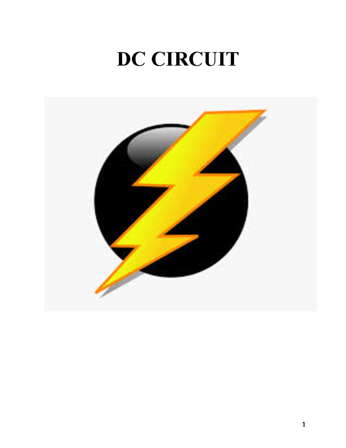 DC Circuit 1: Understanding Electric Current and Charge Flow - Studocu